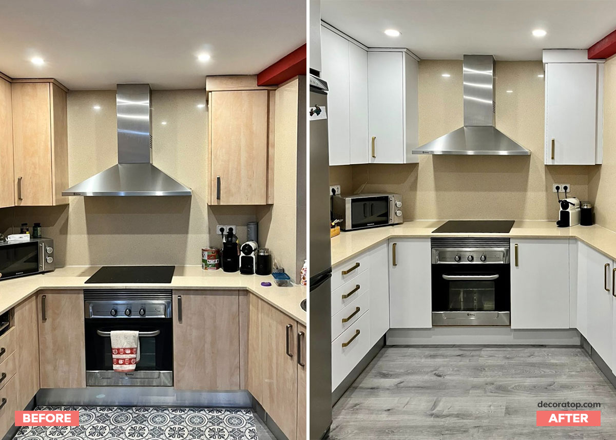 20+ Painted Kitchen Cabinets Before and After: Ideas & Pictures