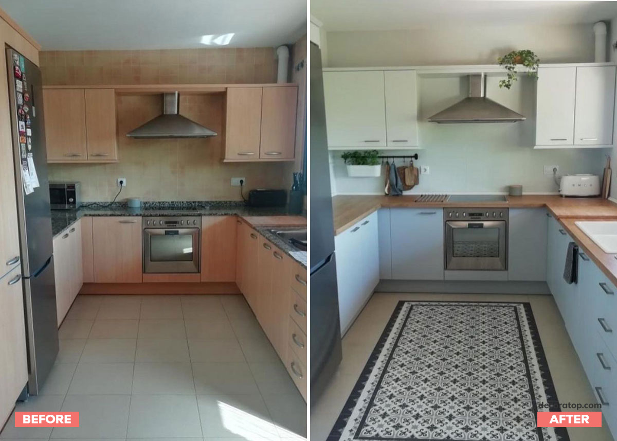 20+ Painted Kitchen Cabinets Before and After: Ideas & Pictures