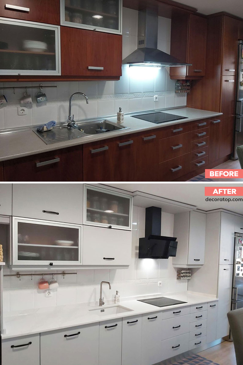 20+ Painted Kitchen Cabinets Before and After: Ideas & Pictures