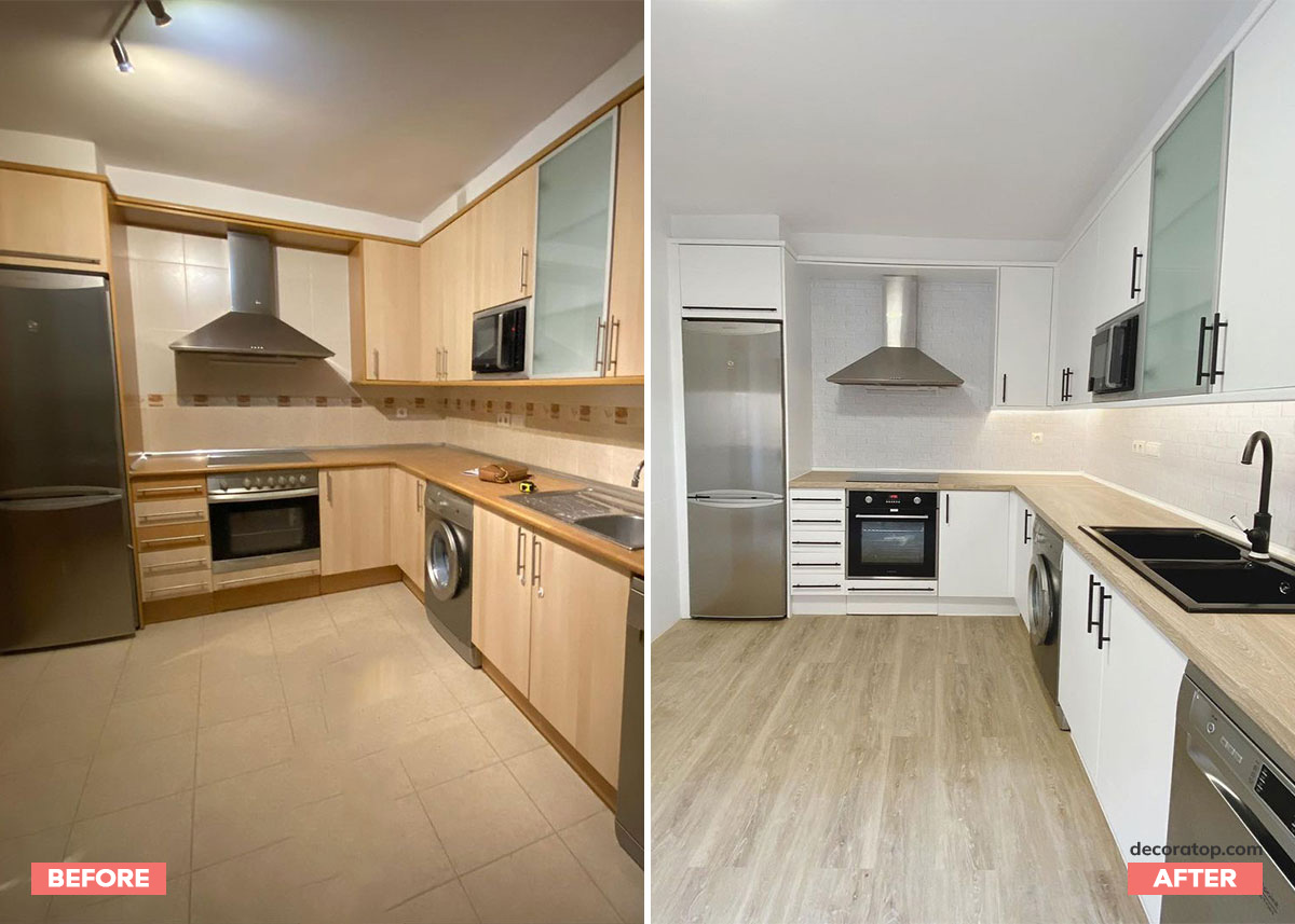 20+ Painted Kitchen Cabinets Before and After: Ideas & Pictures